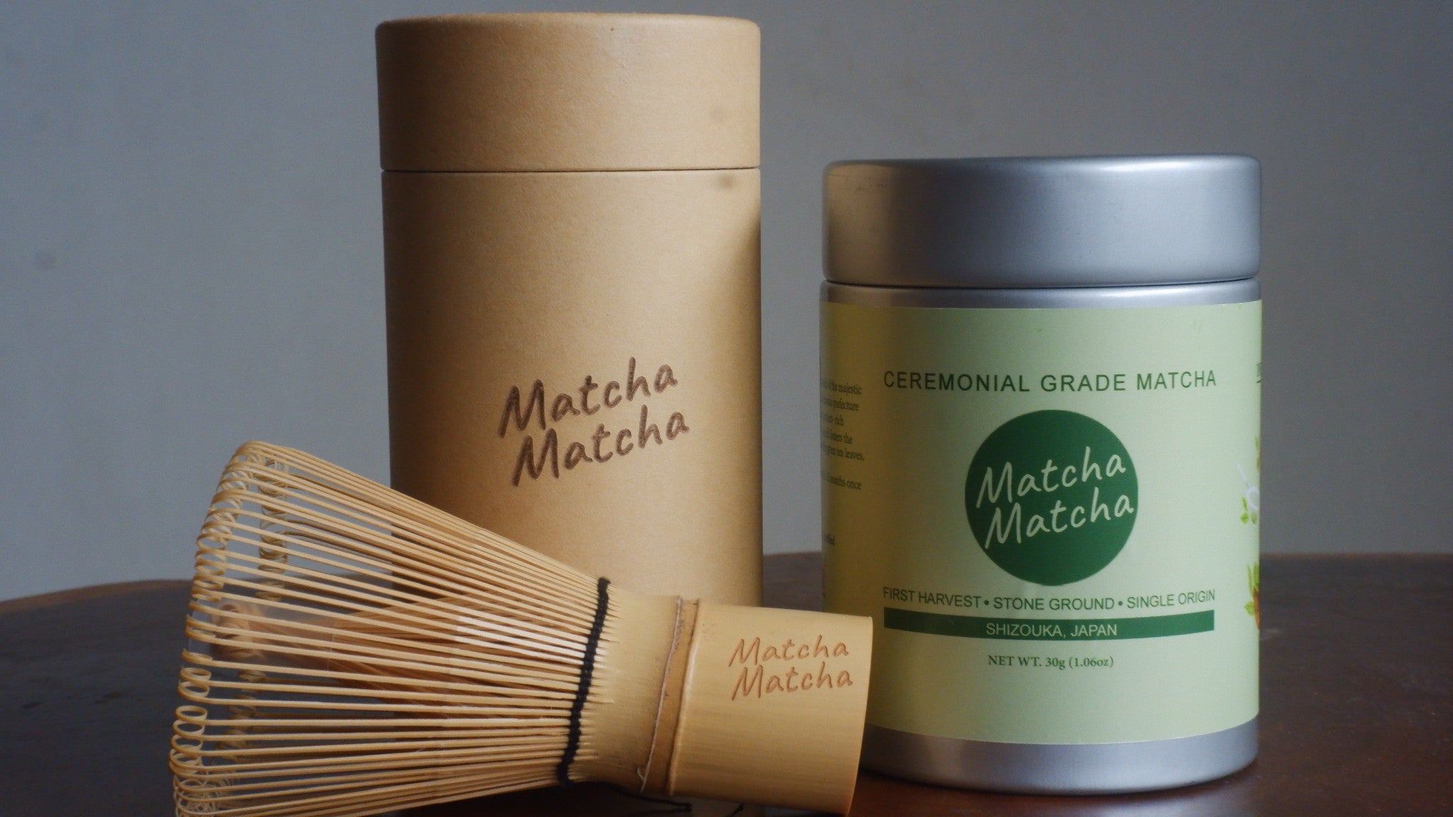 Ceremonial Grade Matcha Tin + Bamboo Chasen – Matcha Matcha